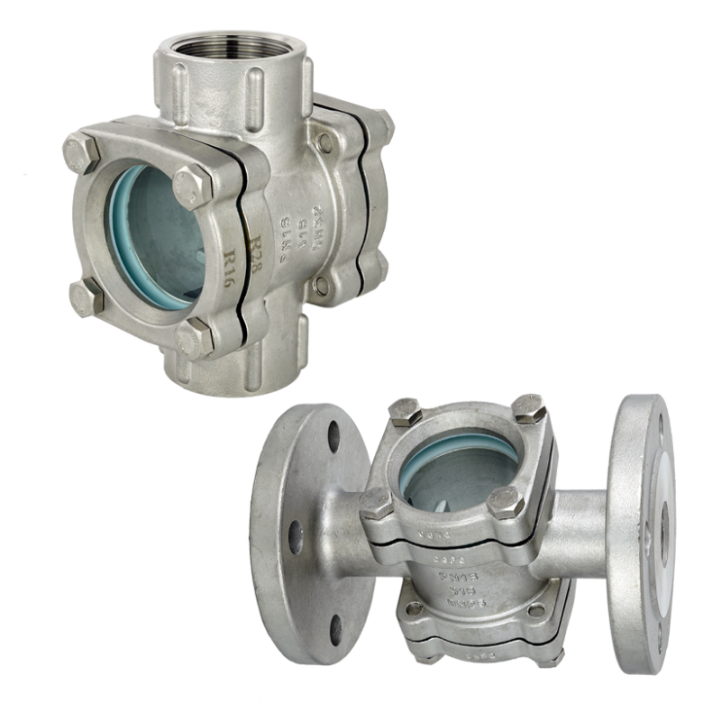 Flow sight glass - stainless steel | Flanged & threaded