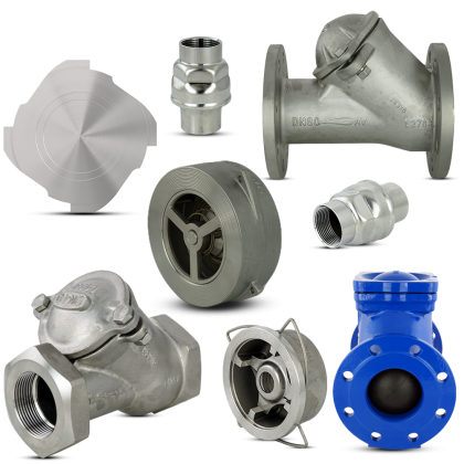 Non-return valve: non-return flaps and check valves